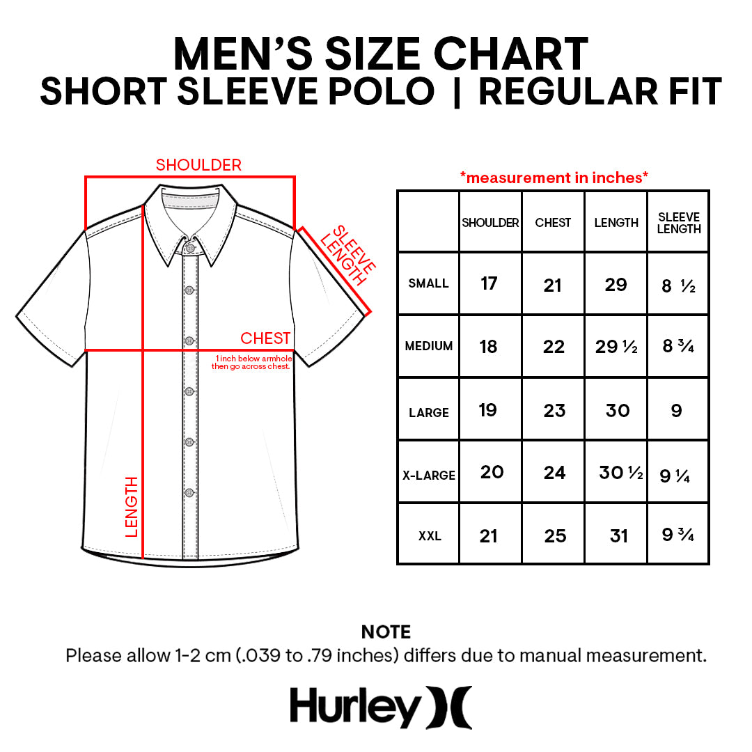Size Chart – Hurley Philippines