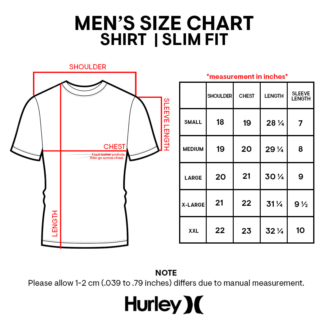 Size Chart – Hurley Philippines